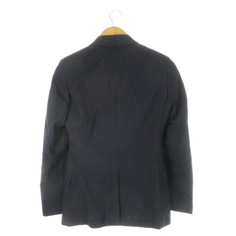 シンプリシテェ Simplicite plus テーラードジャケット 42 紺 ネイビー ストライプ柄 長袖 2つボタン /CK1 GY58 レディース : ブランド古着販売のベクトル ...