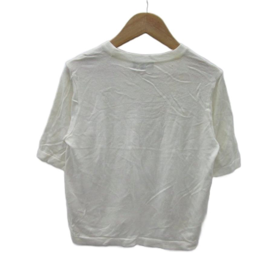 ETRO（エトロ） ニット カットソー 半袖 白 ホワイト ラウンドネック 総柄 /MA5 GY58 レディース : ブランド古着販売の ...