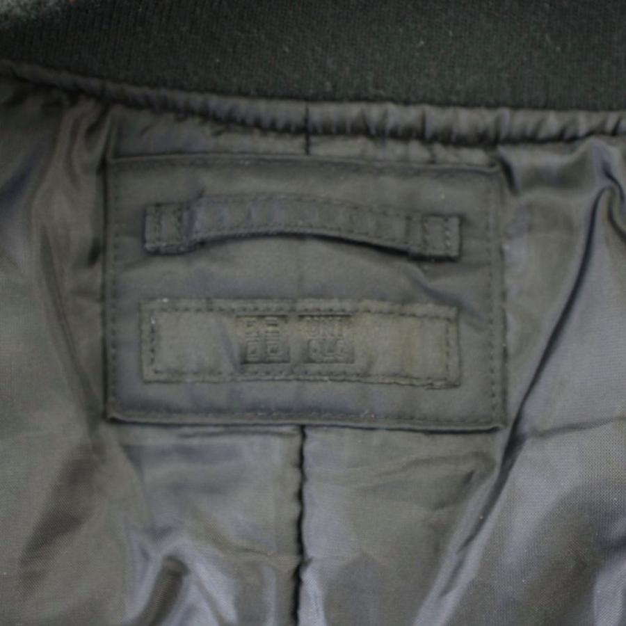 ユニクロ（UNIQLO） ボンバージャケット 3 黒 ブラック リブ襟 長袖 左袖ユーティリティポケット /LP GY58 メンズ ...