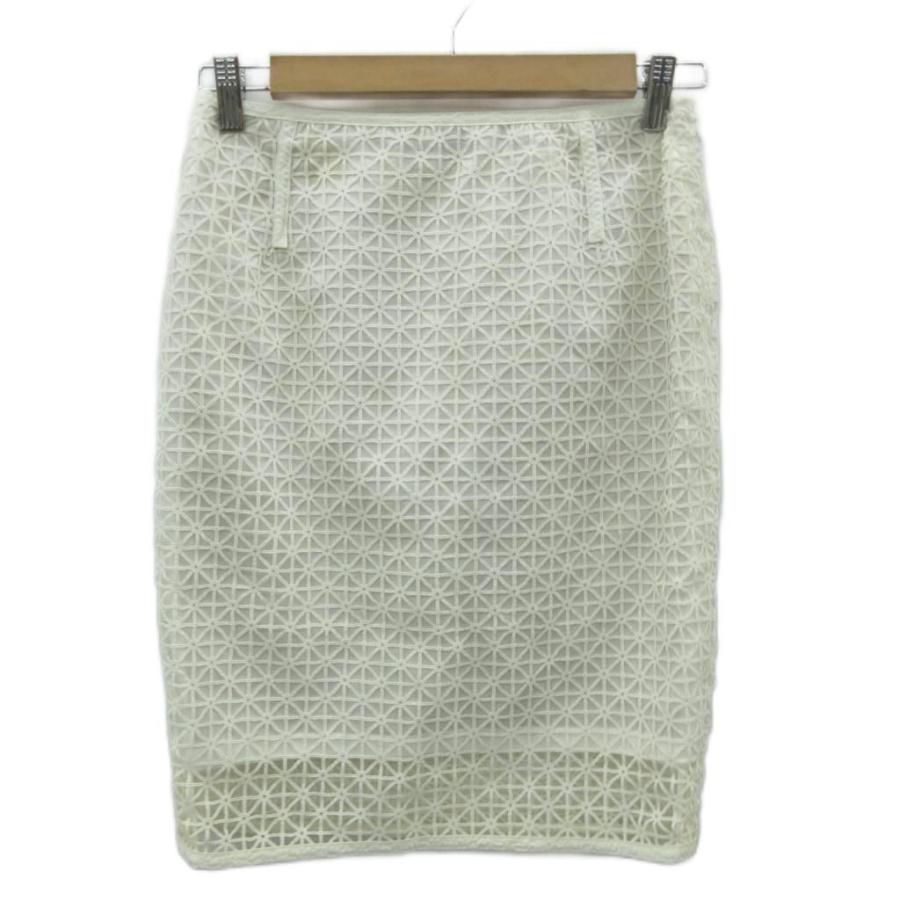 エスカーダ ESCADA タイトスカート ひざ丈 36 S 白 ホワイト /SY36 GY58 レディース : ブランド古着販売のベクトル - 通販 - Yahoo!ショッピング