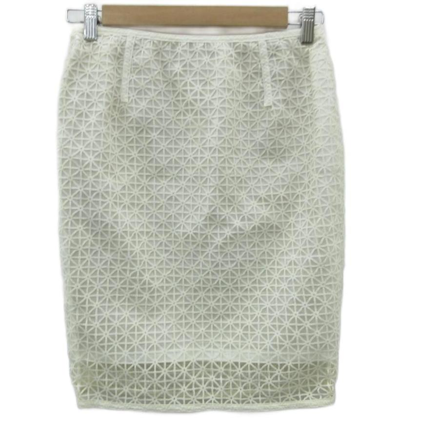 エスカーダ ESCADA タイトスカート ひざ丈 36 S 白 ホワイト /SY36 GY58 レディース : ブランド古着販売のベクトル - 通販 - Yahoo!ショッピング