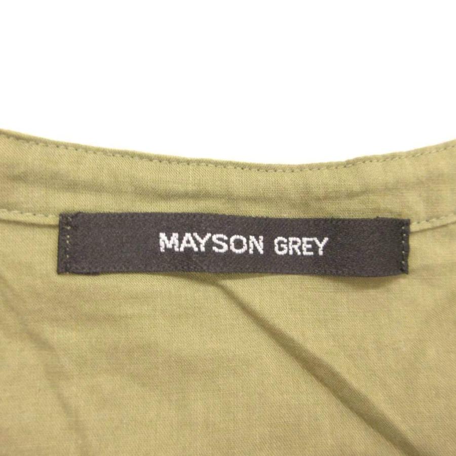 メイソングレイ MAYSON GREY ブラウス 2 カーキ 半袖 フレンチスリーブ Vネック ドローストリング /NL GY58 レディース : ブランド古着販売のベクトル - 通販 ...