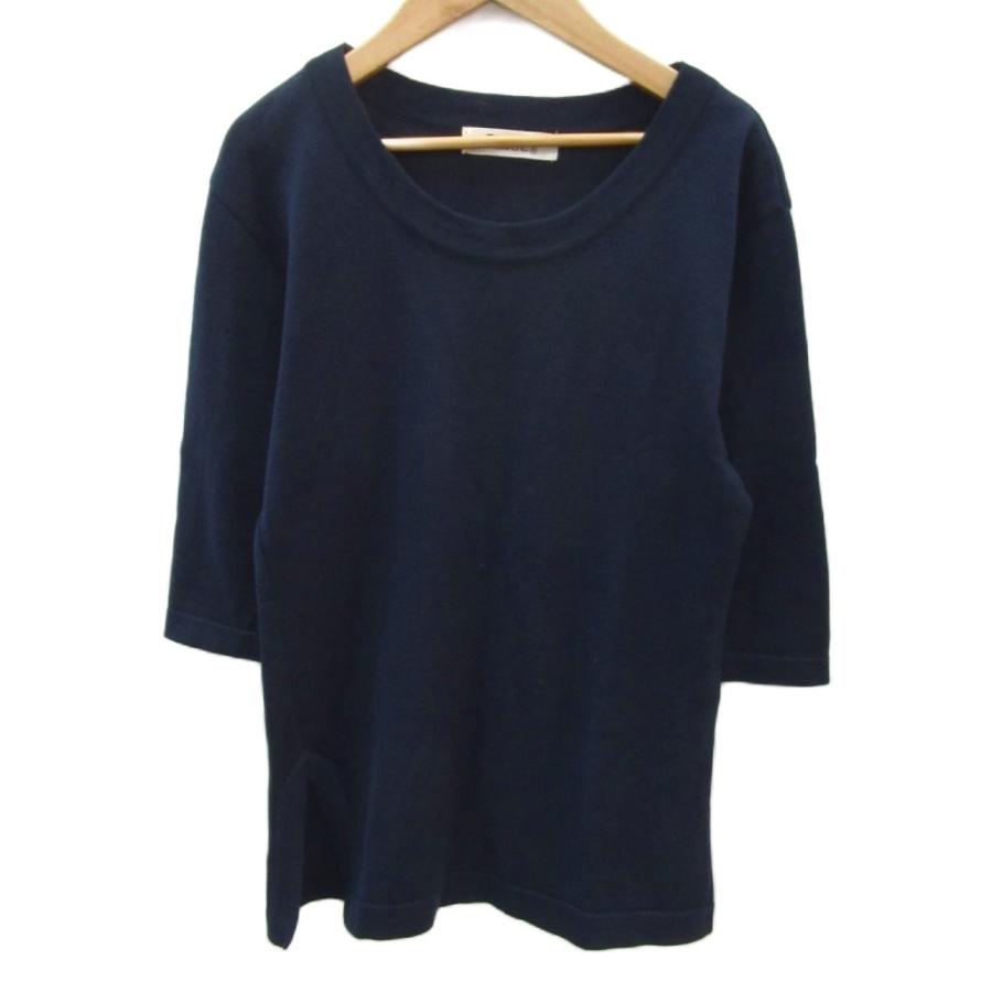Chloe（クロエ） ニットカットソー 40 L 紺 ネイビー 五分袖 /SM89 GY61 レディース : ブランド古着販売のベクトル ...