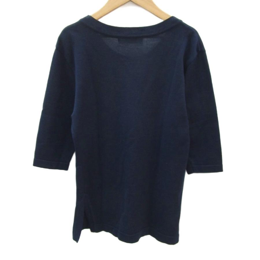Chloe（クロエ） ニットカットソー 40 L 紺 ネイビー 五分袖 /SM89 GY61 レディース : ブランド古着販売のベクトル ...