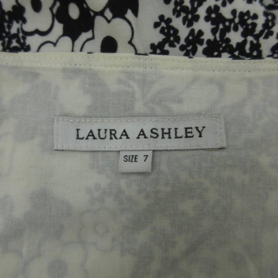 ローラアシュレイ LAURA ASHLEY ワンピース 7 黒 ブラック 花柄 ノースリーブ ラウンドネック ロング丈 /YS41 GY58 ...
