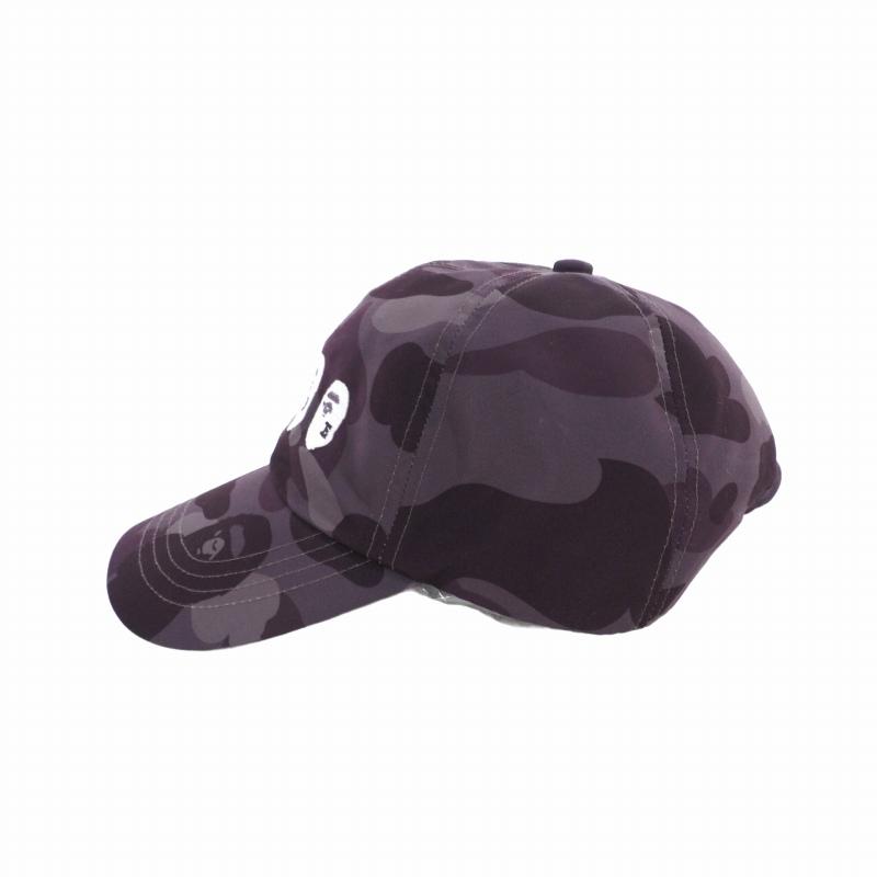 A BATHING APE アベイシングエイプ 帽子 キャップ カモフラ F 紫 A BATHING APE アベイシングエイプ 帽子 キャップ カモフラ F 紫