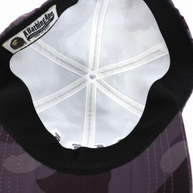 A BATHING APE アベイシングエイプ 帽子 キャップ カモフラ F 紫 A BATHING APE アベイシングエイプ 帽子 キャップ カモフラ F 紫