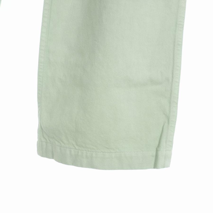 中古 イートウツ E.TAUTZ 21SS CORE FIELD TROUSERS GREEN DENIM コア フィールド ワイド デニム ...