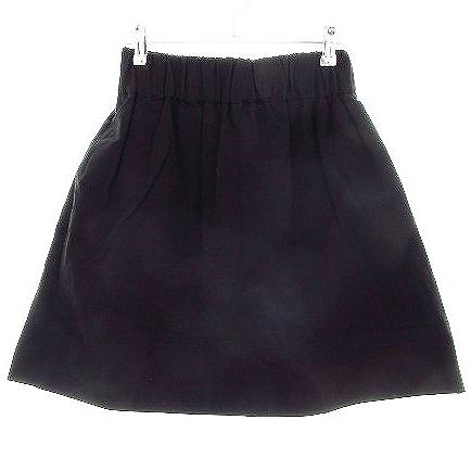 スピック＆スパン ノーブル Spick&Span Noble スカート フレア ミニ ウエストゴム コットン 無地 38 黒 ブラック ボトムス /T2 レディース : ブランド古着販売の ...