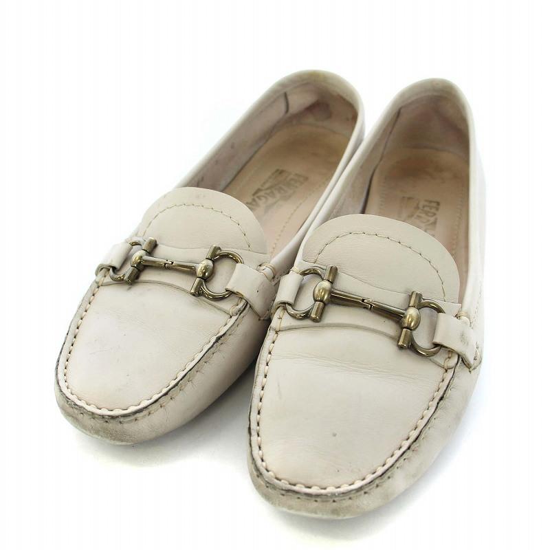 サルヴァトーレフェラガモ Salvatore Ferragamo ローファー シューズ ガンチーニ レザー 7C 24.5cm ピンク /TK ...