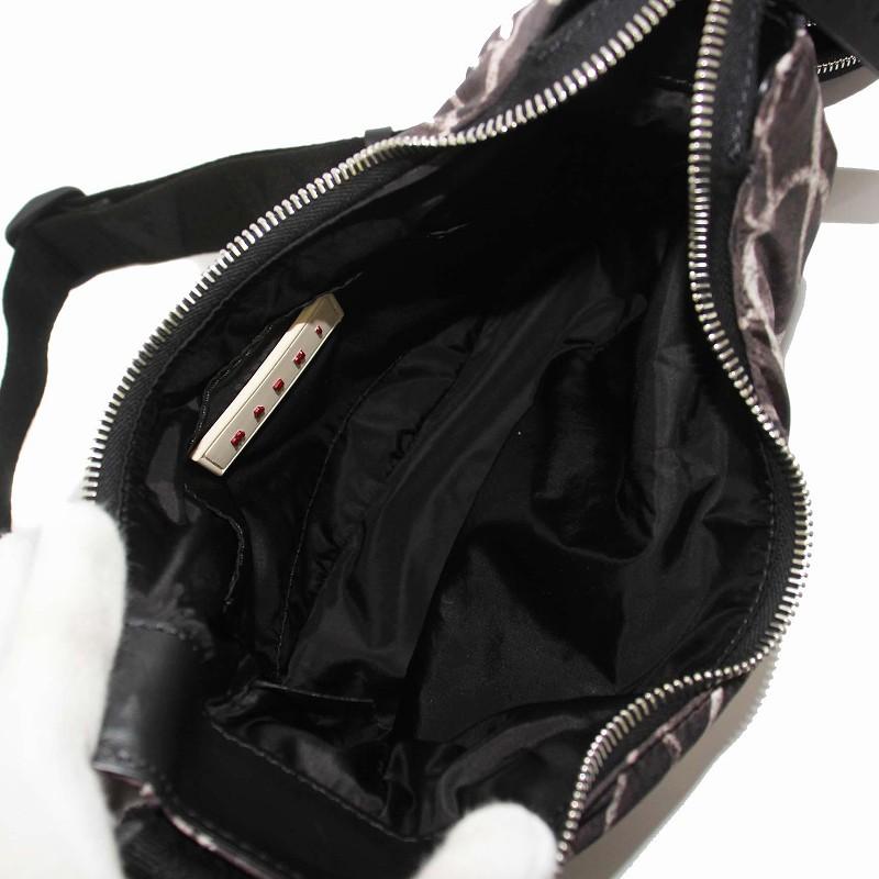 MARNI（マルニ） MARNI 24AW HOBO ショルダーバッグ サテン ラバーロゴ