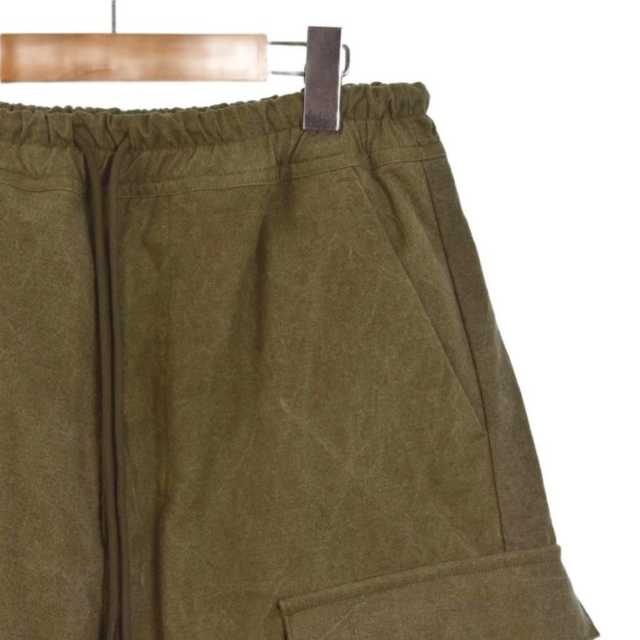 【中古】レディメイド READYMADE ヴィンテージコットン フレア カーゴパンツ ワイドパンツ カーキ RE-CO-KH-00-00-267 レディメイド READYMADE ヴィンテージコットン フレア カーゴパンツ
