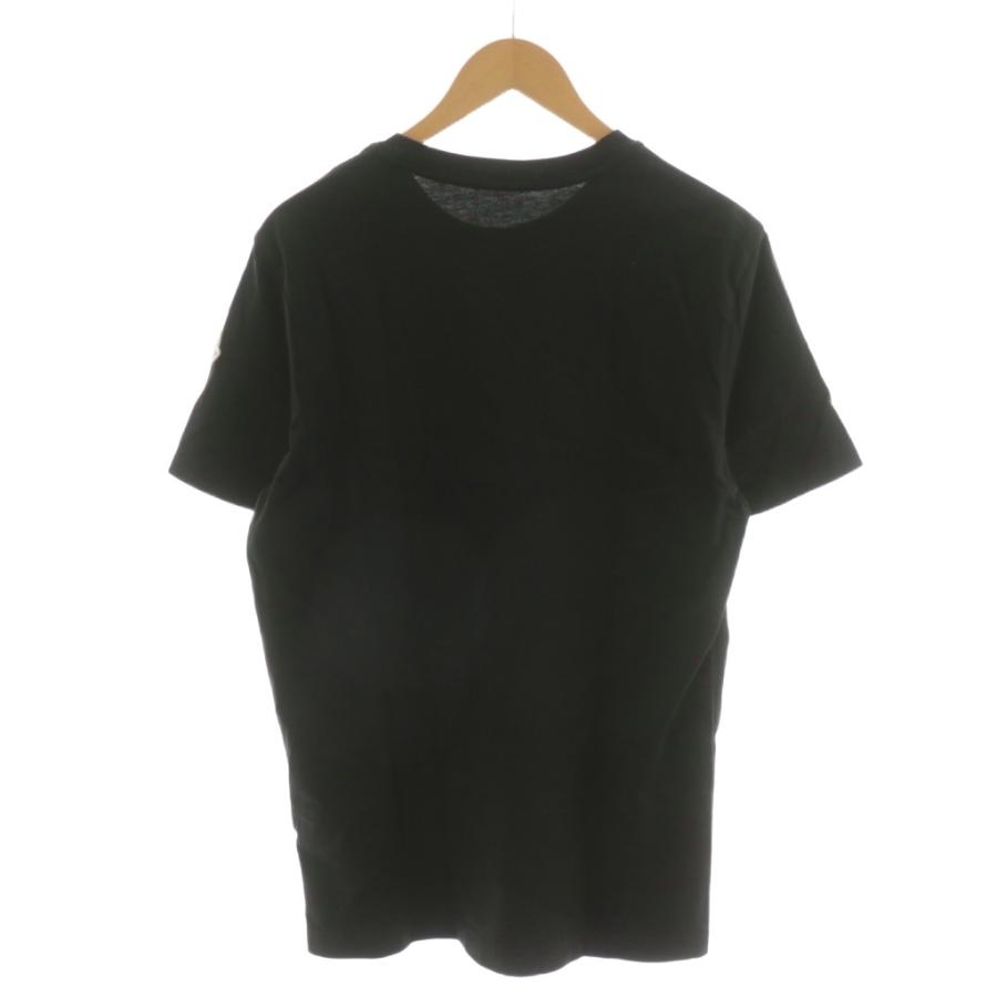【中古】モンクレール MONCLER Tシャツ カットソー 半袖 ロゴ M 黒 ブラック J20918C00021 /AN42 ☆AA★ メンズ MONCLER（モンクレール） MONCLER Tシャツ カットソー 半袖 ロゴ M 黒