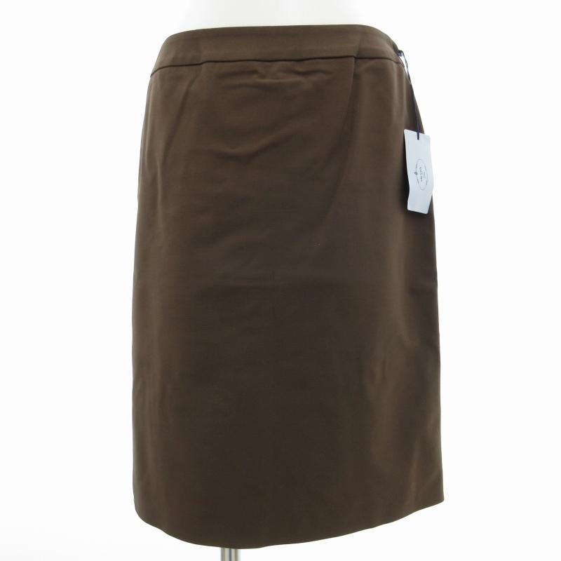 PRADA 未使用品 プラダ タグ付き ヴィンテージ 台形スカート ひざ丈 42 L 茶 ブラウン /GV GY03 レディース : ブランド古着販売のベクトル - 通販 - Yahoo!ショッピング