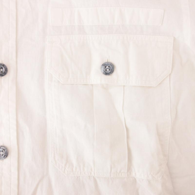 ATTACHMENT アタッチメント ワークシャツ エポレット コットン 麻 リネン混 長袖 1 S 白 ホワイト /HO 0106 GY01 メンズ : ブランド古着販売のベクトル - 通販 ...