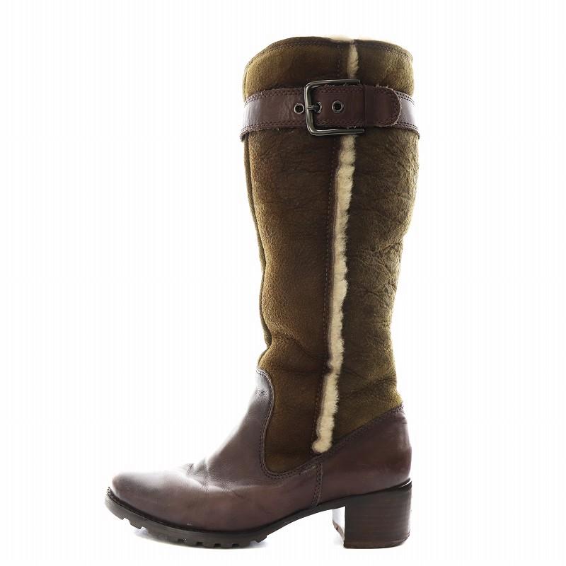 エコー ECCO ムートンブーツ ロングブーツ 36 23.0cm カーキ 茶 ブラウン /AN10 レディース : ブランド古着販売のベクトル - 通販 - Yahoo!ショッピング