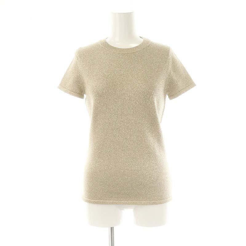 theory セオリー Theory 24SS Metallic Cupro Slim Crew リブニットトップス カットソー 半袖 P ...