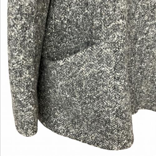 ジルサンダー JIL SANDER アシンメトリー ツイード ジャケット 灰