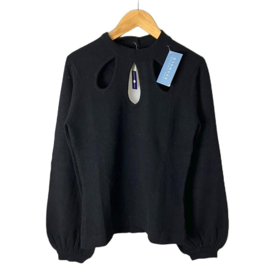 ANN-LOUISE ROSWALD カシミヤ カットワーク ニット セーター M ブラック レディース : ブランド古着販売のベクトル ...
