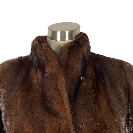 ランブルトン Rambulton デミバフミンク 毛皮 コート リアルファー茶