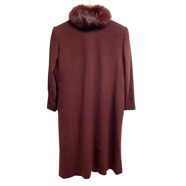 ロングコート フォックス リアルファー 毛皮 無地 ボルドー 11AR L相当 レディース : 216-202501060388 : ブランド古着販売のベクトル - 通販 - Yahoo!ショッピング