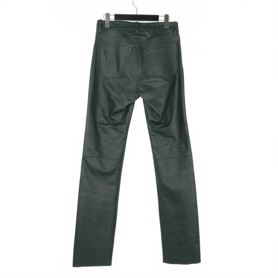 MM6 22SS レザー パンツ 5 pockets 36 黒 ブラック(MM6 MM6 22SS レザー パンツ 5 pockets 36 黒 ブラック(MM6