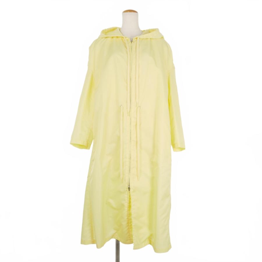 【中古】未使用品 メゾンマルジェラ MM6 Maison Margiela 22SS ナイロン フーデッド ロングコート 38 イエロー 未使用品 エムエムシックス メゾンマルジェラ MM6 Maison Margiela