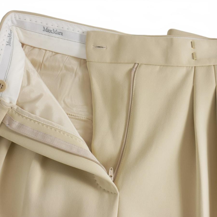 【中古】マックスマーラ MAX MARA 24SS コットン スキューバ フレア パンツ 38 ベージュ 2411781021 レディース Max Mara（マックスマーラ） MAX MARA 24SS コットン スキューバ