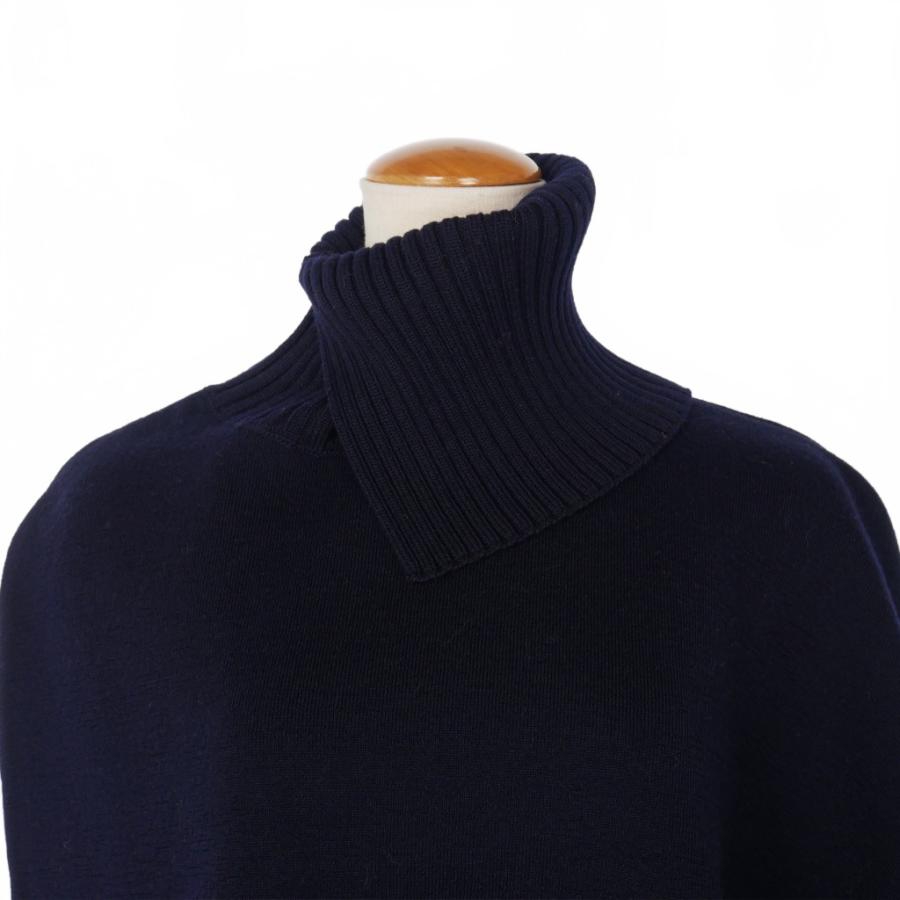 【中古】マルニ MARNI ハイネック アシンメトリー ニット ケープ 38 紺 ネイビー レディース MARNI（マルニ） ハイネック アシンメトリー ニット ケープ 38 紺