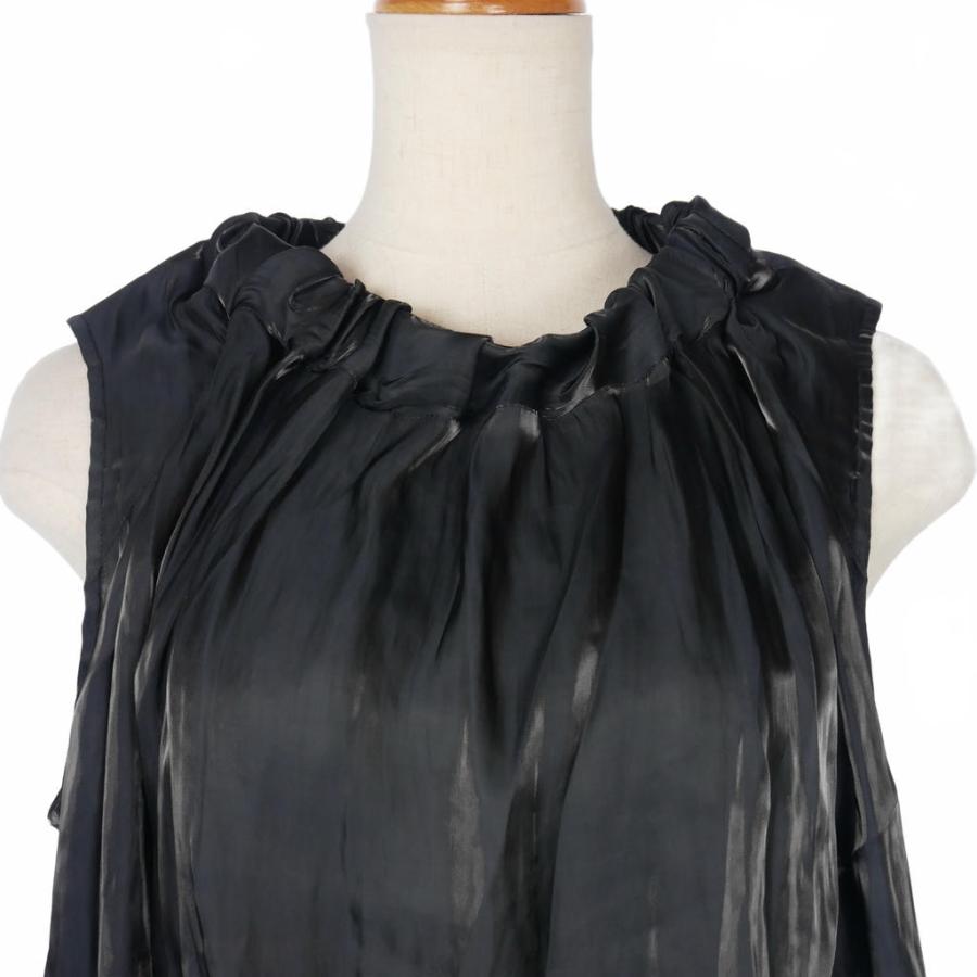 ヨロ YOLO ノースリーブ シアーブラウス プリーツ F 黒 ブラック レディース : ブランド古着販売のベクトル - 通販 - Yahoo!ショッピング