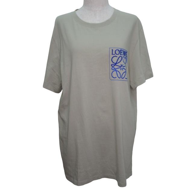 LOEWE ロエベ Tシャツ 半袖 アナグラム ロゴプリント ベージュ系 XL E071000527 0811 メンズ : ブランド古着販売のベクトル - 通販 - Yahoo!ショッピング