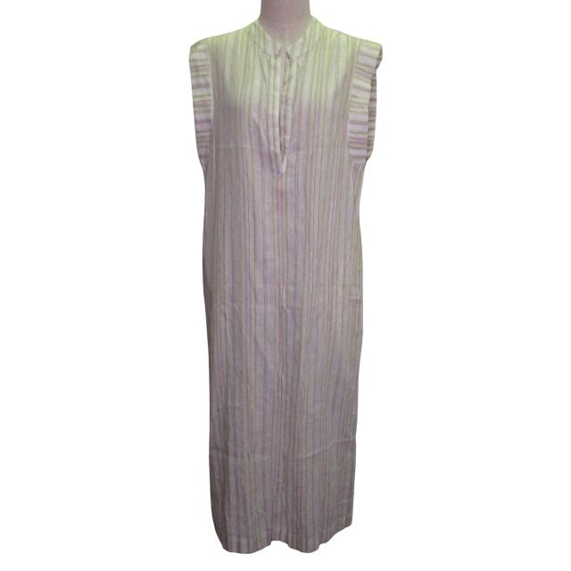 Thint by URBAN RESEACH DOORS ワンピース シャツワンピ リネン混 ノースリーブ ロング one Lサイズ相当 ...