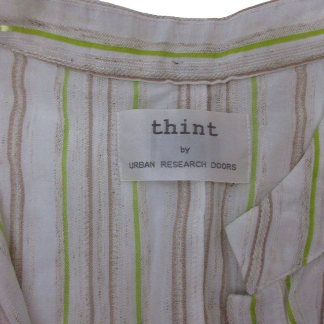 Thint by URBAN RESEACH DOORS ワンピース シャツワンピ リネン混 ノースリーブ ロング one Lサイズ相当 ...