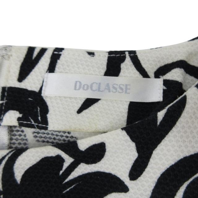 ドゥクラッセ DoCLASSE ワンピース 半袖 総柄 膝丈 9 ホワイト ブラック k1126 0508 レディース : ブランド古着販売のベクトル - 通販 - Yahoo!ショッピング