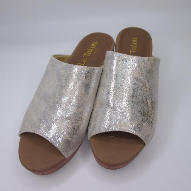 ルタロン Le Talon サンダル ウェッジソール L シルバー ブラウン k2138 0625 レディース : ブランド古着販売のベクトル - 通販 - Yahoo!ショッピング