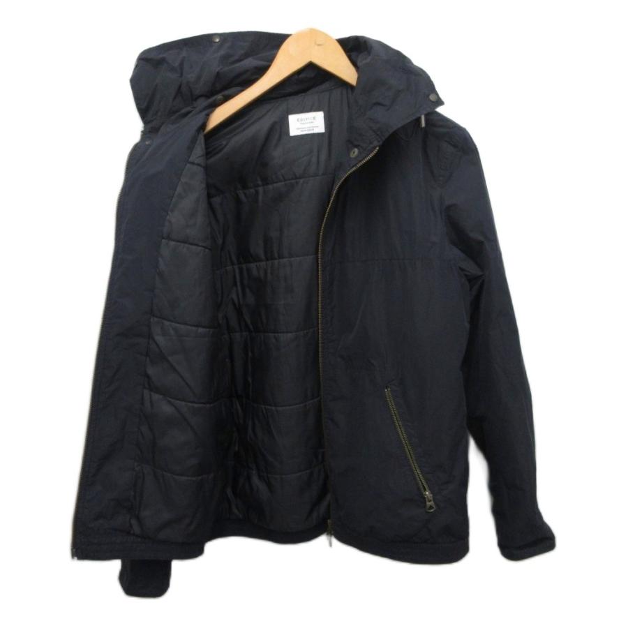 EDIFICE エディフィス 15AW 中綿ジャケット ブルゾン フード ダブルジップ 48 紺 ネイビー 15-011-300-5005-3-0 MET2 レディース : ブランド古着販売の ...