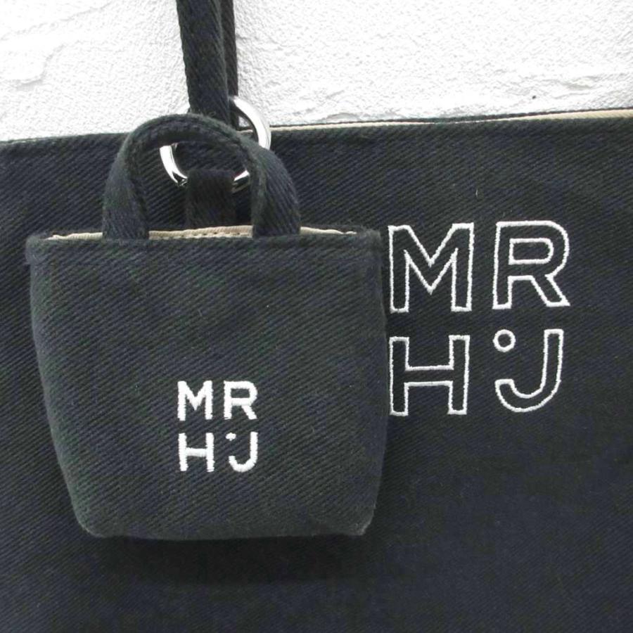 MARHEN.J マルヘンジェイ トートバッグ 肩掛け ポーチ付 ロゴ刺繍 黒