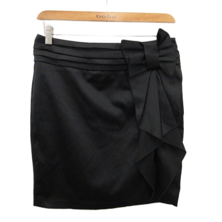 モーガン デ トイ MORGAN DE TOI タイトスカート リボンモチーフ ミニ丈 36 黒 ブラック レディース : ブランド古着販売の ...