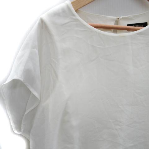 アナカ Unaca カットソー 半袖 ラウンドネック シースルー レース レイヤード風 38 M アイボリー /SM3 レディース : ブランド古着販売のベクトル - 通販 - Yahoo ...