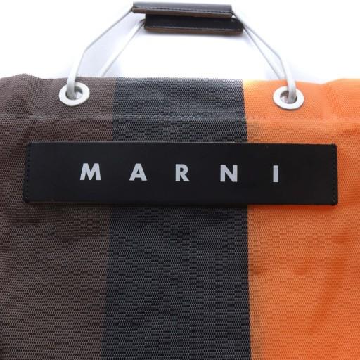 MARNI（マルニ） フラワーカフェ トートバッグ ハンドバッグ ストライプ メッシュ マルチピンク SHMHR08A01 /YO13 ...
