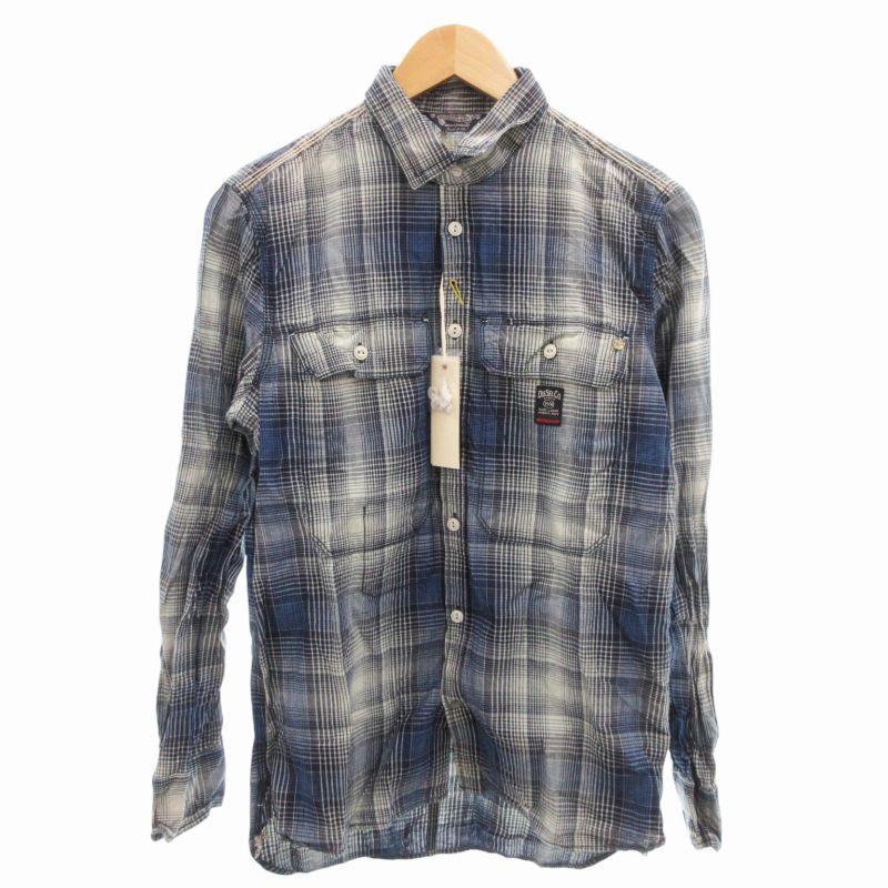 未使用品 ディーゼル DIESEL タグ付き チェックシャツ カジュアル 長袖 S 青 ブルー /FF 1113 SM3 メンズ : 225-102410200156 : ブランド古着販売の ...