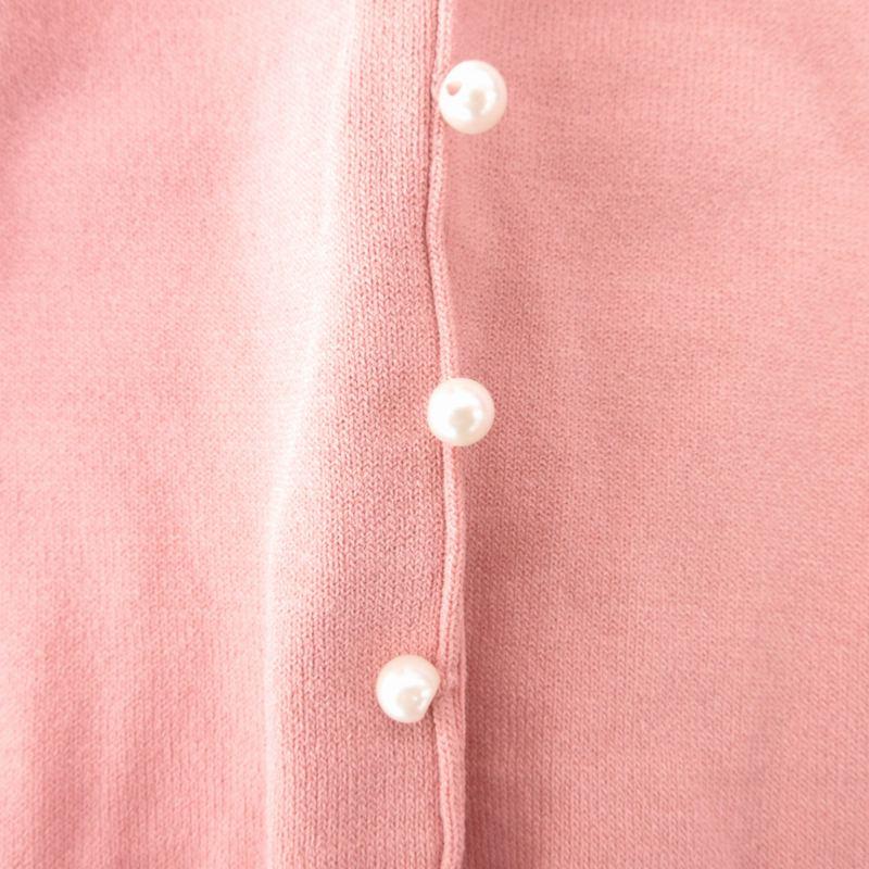 マイストラーダ Mystrada フレンチバックパールニット カットソー ノースリーブ ショート丈 38 M ピンク 32258660 ...