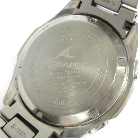 CASIO カシオ オシアナス OCEANUS 腕時計 クロノグラフ チタン 電波ソーラー OCW-650TDBJ-1AJF ブラック シルバーカラー メンズ : ブランド古着販売のベクトル ...