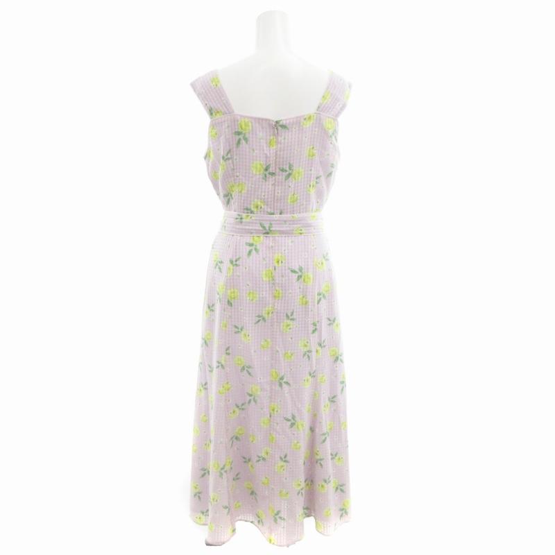 トッカ TOCCA 22SS LA VITA E DOLCE Print ワンピース レモン 総柄 ベルト ノースリーブ ロング丈 4 ラベンダー /HO 0422 : ブランド古着販売の ...