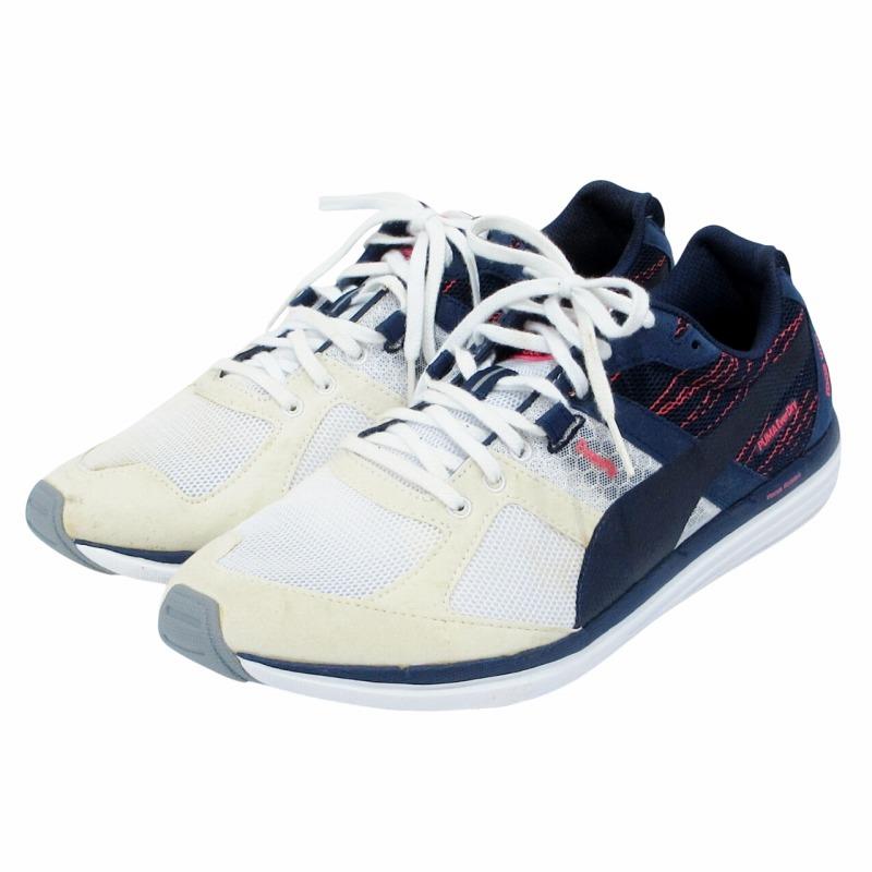 PUMA プーマ ファース Faas 400 J ランニングシューズ スニーカー 187850 04 27.5cm アイボリー ネイビー 系 ...