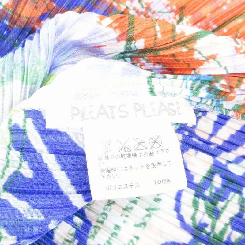 プリーツプリーズ PLEATS PLEASE イッセイミヤケ 美品 07SS シャツ 花