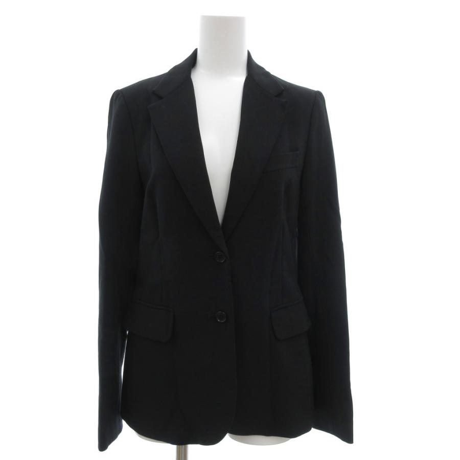 theory（セオリー） テーラードジャケット ウール 0 黒 ブラック 2B 総裏地 フラップポケット /JS YHS16 レディース ...
