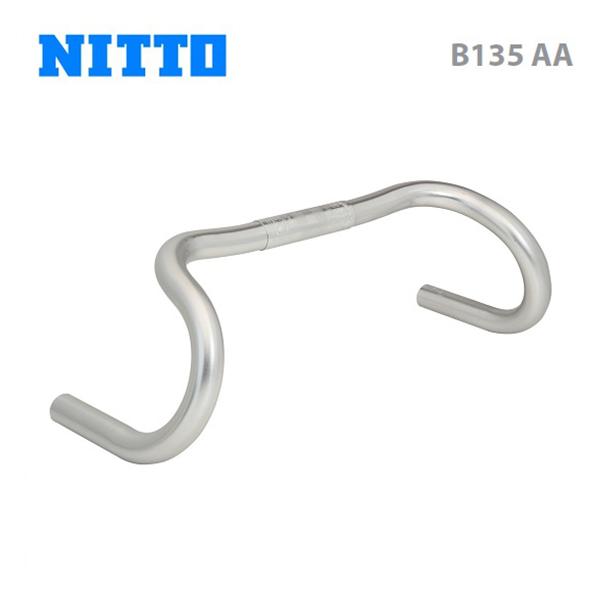 NITTO 日東 ロード アルミハンドルバー B135 AA 25.4mm 450 シルバー(4582350830750) : 自転車館びー ...