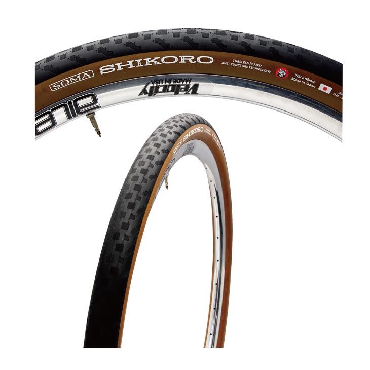 Panaracer SOMA ソーマ SHIKORO 700C シコロタイヤ X 48mm TUBELESS READY チューブレスレディ タイヤ (1本) (0849430039088 ...