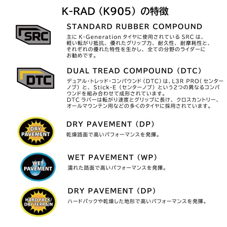 (即納あり)KENDA ケンダ K-RAD K-ラッド K905 ワイヤービード SRC BMXタイヤ ブラック チューブドタイヤ (1本 ...